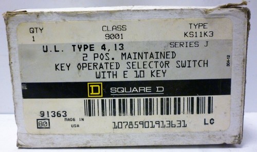 Square D 9001-KS11K3 Key Operated Switch with One Key | eBay