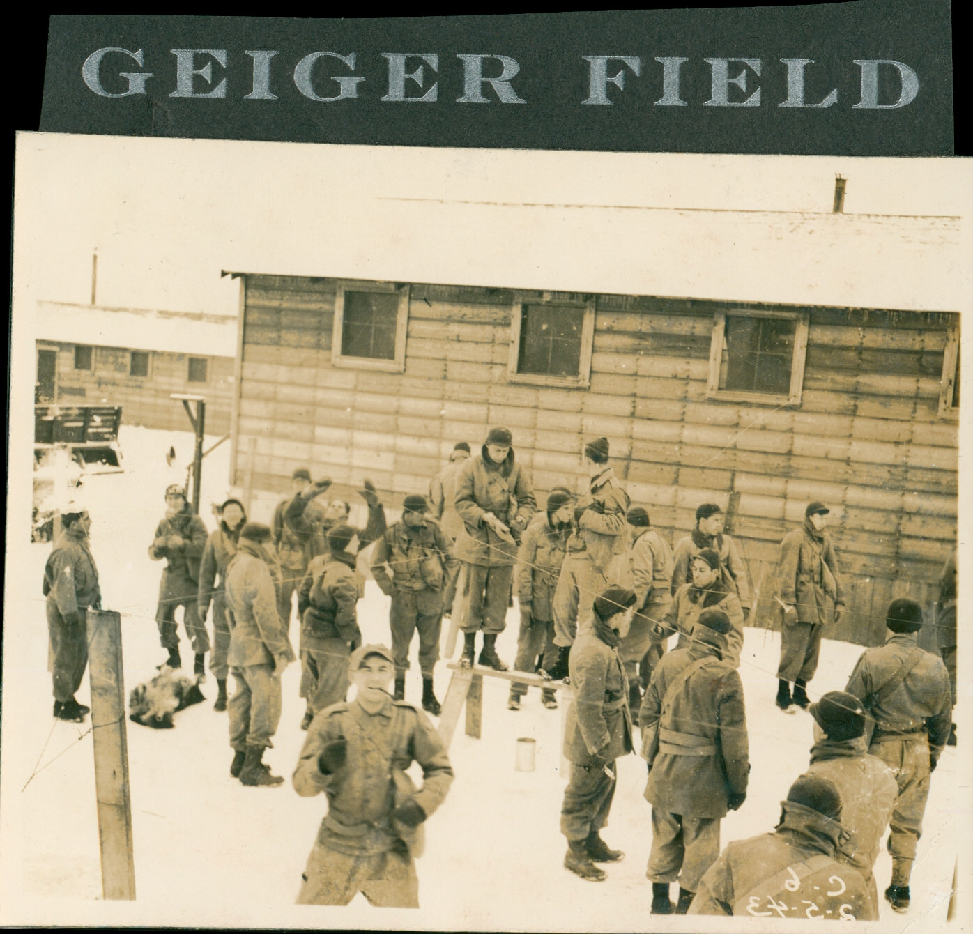 1943 WWII USAAF 863rd EAB Geiger Field Spokane WA Photo camouflage net ...