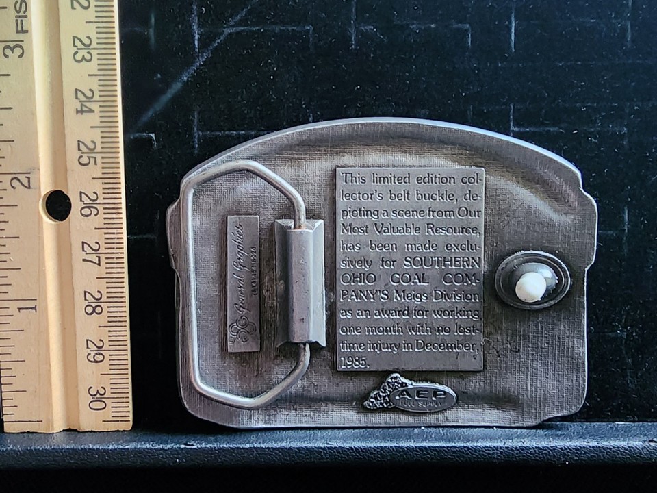 Vintage Southern Ohio Coal Company Our Greatest Resource Belt Buckle ...