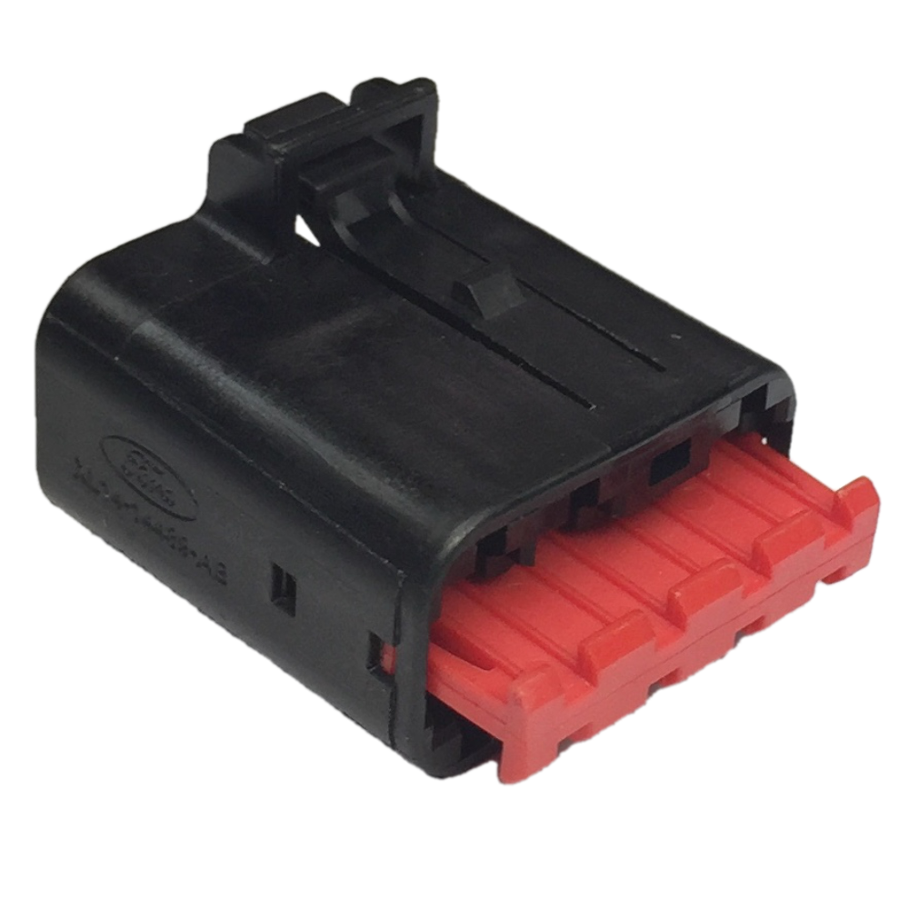 7 WAY SLEEVE WIRE CONNECTOR XL14-14489-AB FEMALE BLACK/RED | eBay