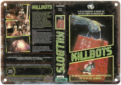 Killbots Vestron Video International VHS 10" X 7" Reproduction Metal ...