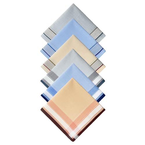 6 Pack Men's Handkerchiefs Soft Cotton Handkerchiefs for Men Premium ...