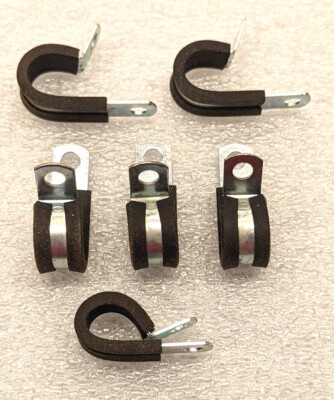 Cable Clamp - Rubber Cushioned Insulated Clamp - 6 pc - Stamped 10 | eBay