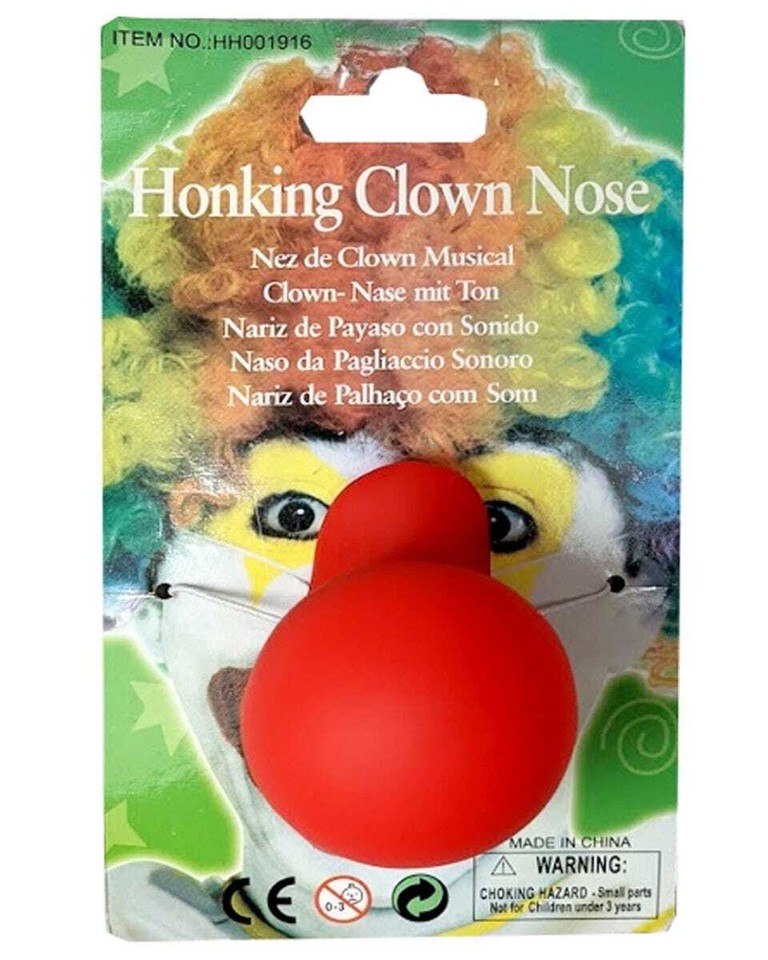 TM182 Honking Red Clown Nose Birthday Party Circus Halloween Costume ...
