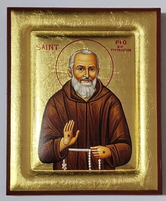 Pater Pio von Pietrelcina Kapuziner San Padre IKONE Icon Icone Icona ...