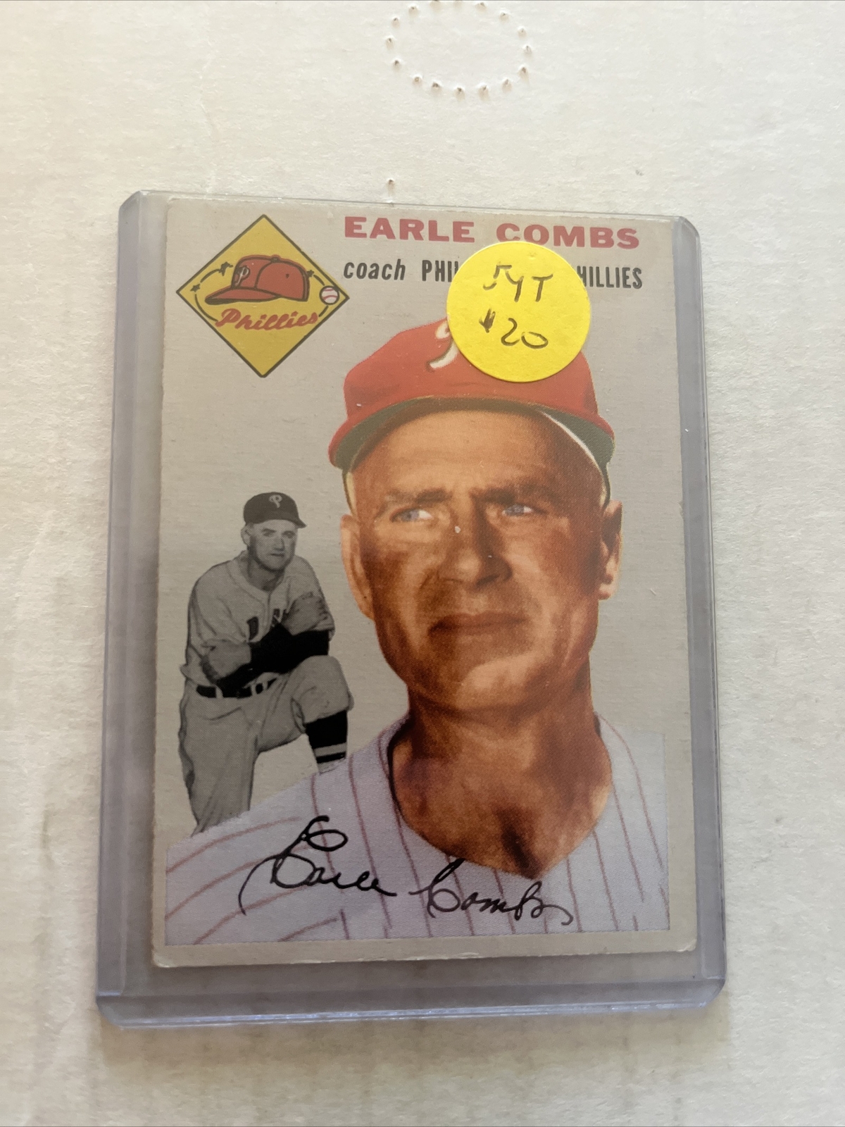 1954 Earle Combs Philadelphia Phillies Topps Baseball Card #183 | eBay