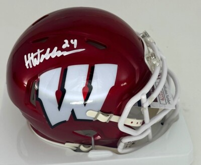 Badgers Safety HUNTER WOHLER Signed Riddell FLASH Speed Mini Helmet ...