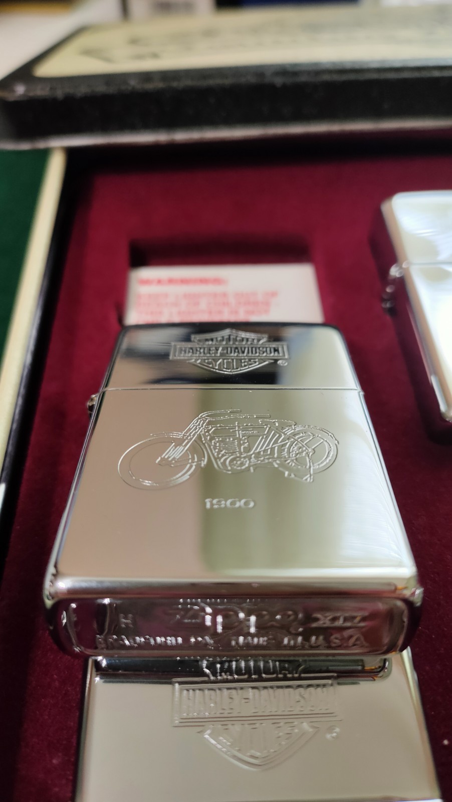 ZIPPO 1998 Harley Davidson 1900-1990 Motorcycle Model Set. Polish ...