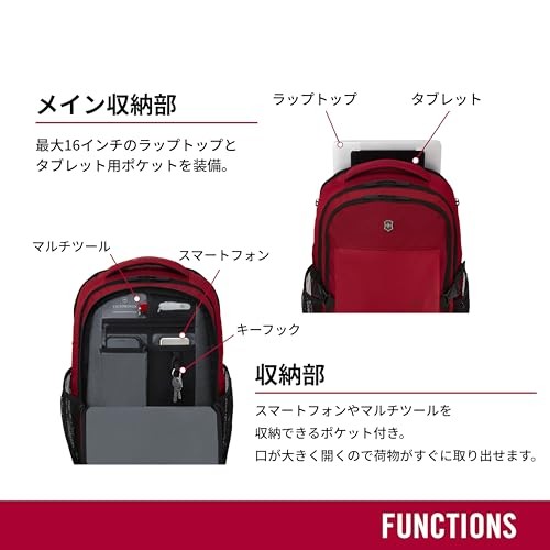Victorinox Vx Sport EVO Men's Daypack Multifunctional Backpack with 16 ...