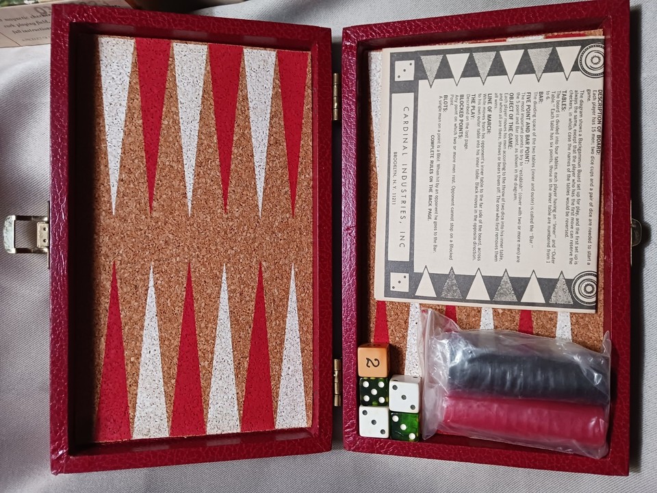 Vintage Cardinal Magnetic Backgammon Travel Set In BOX | eBay