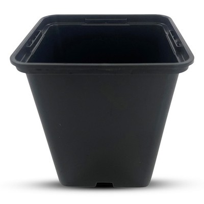 9cm Rigid Square Plant Pots Strong Heavyweight Black Plastic Seed ...