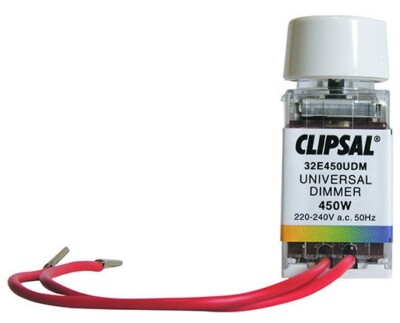 Clipsal STANDARD 30-SERIES UNIVERSAL DIMMER 450W 250V 50Hz White ...