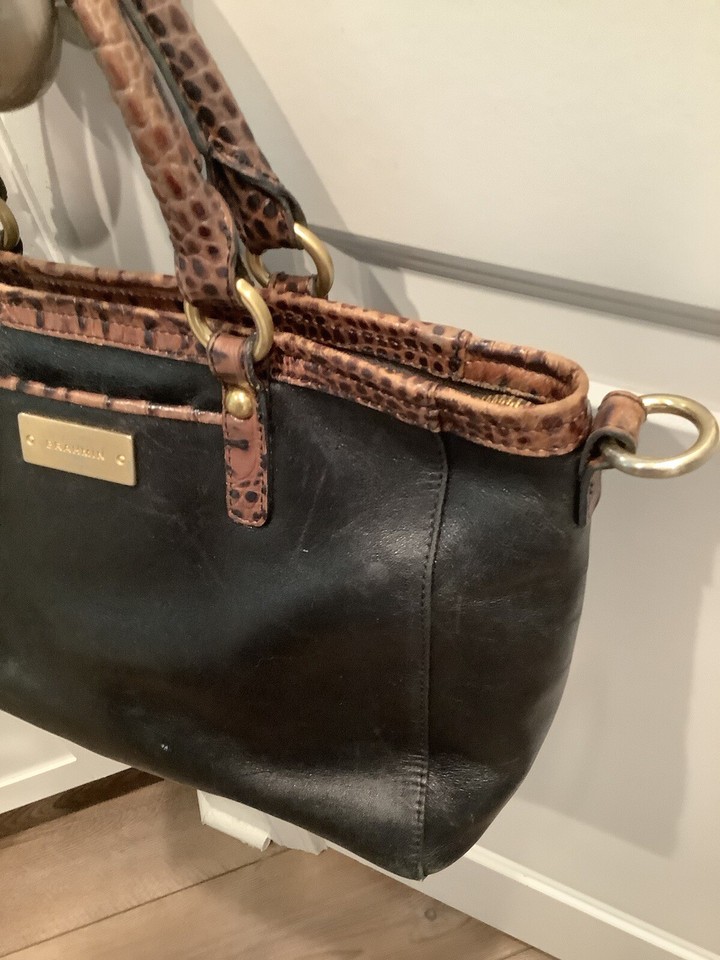 Vintage small BRAHMIN Small black tote | eBay