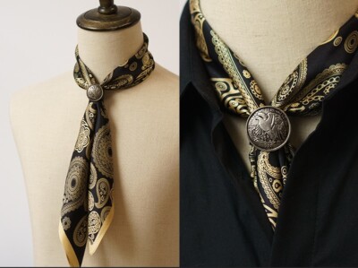 Men's 100 Silk Scarf Paisley Square Neckerchief Business Suit Cravat ...