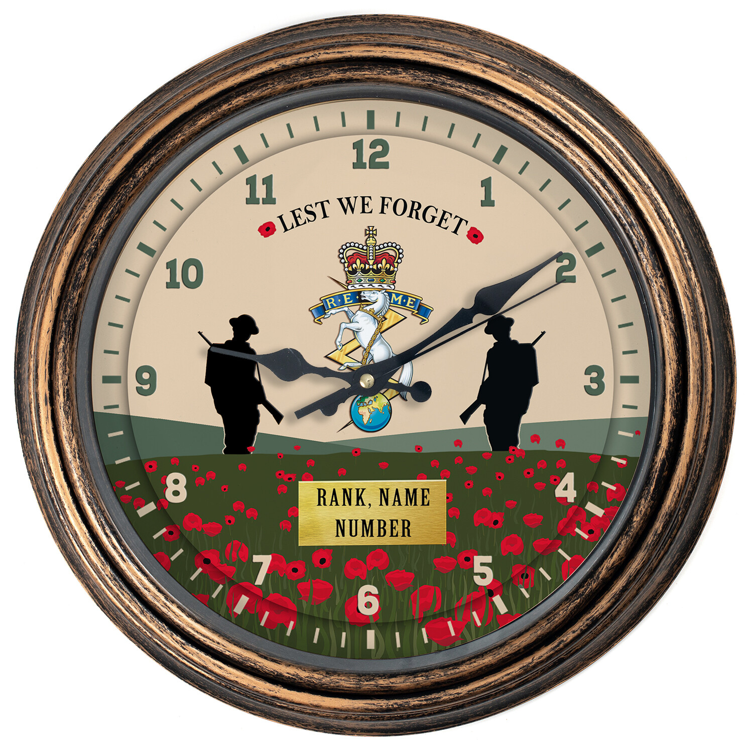Royal Electrical & Mechanical Engineering Clock Personalised Wall REME ...