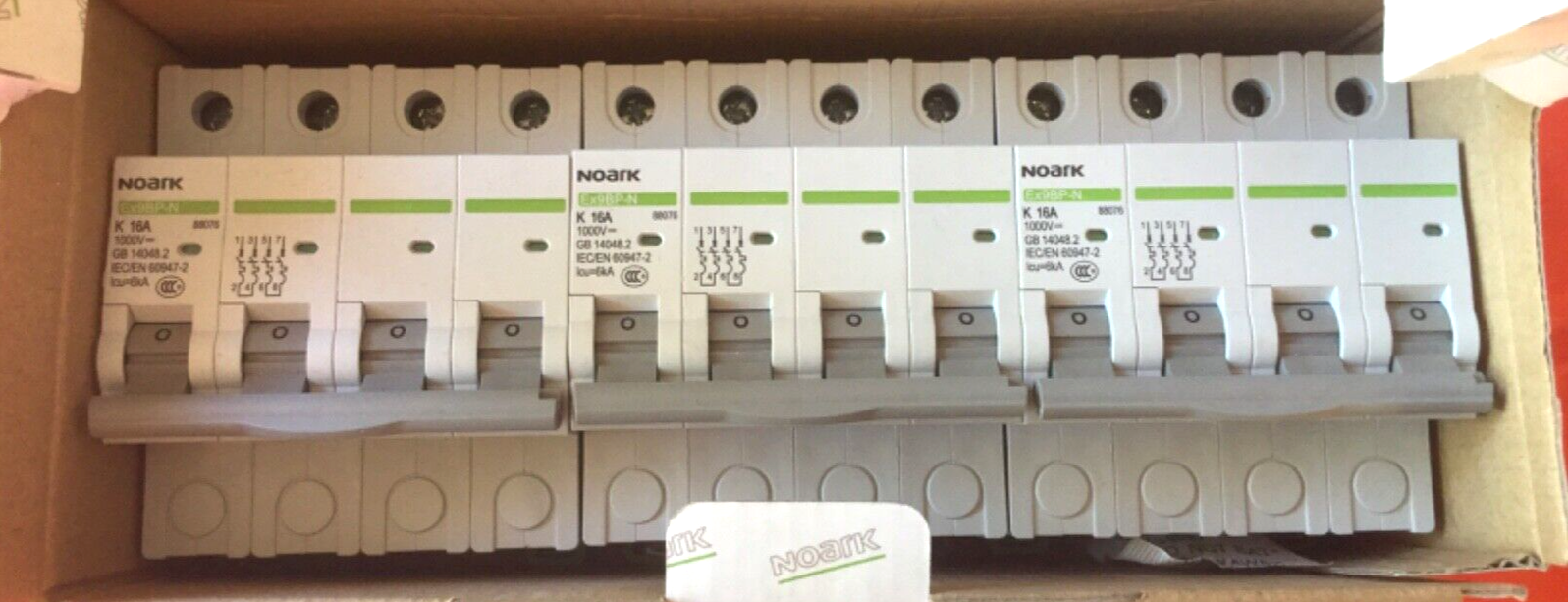 NOARK Ex9BP-N Miniature Circuit Breakers (16A 4P) (88076) Pack of 3 | eBay