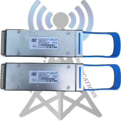 Lot of 2, Cisco, CPAK-100G-LR4-2K, 800-50309-0, CPAK Transceiver Module ...