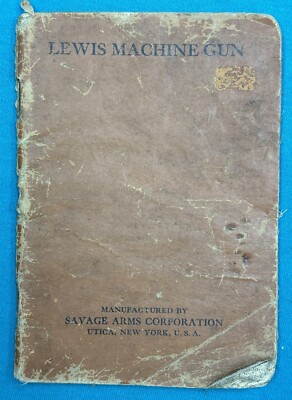Original Manual Lewis Machine Gun Savage Arms Corporation Pre-WWII | eBay