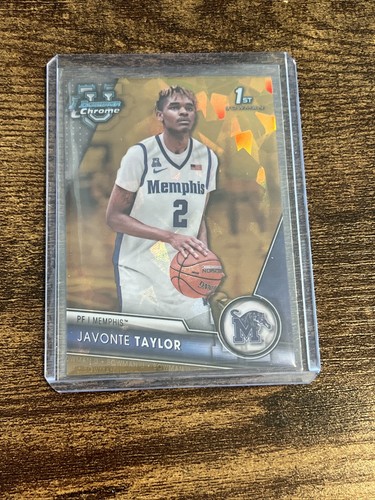 2023-24 Bowman Chrome University Javonte Taylor Gold Geometric /50 ...