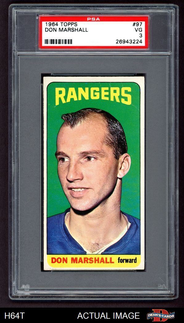 1964 Topps #97 Don Marshall Rangers-Hockey PSA 3 - VG | eBay