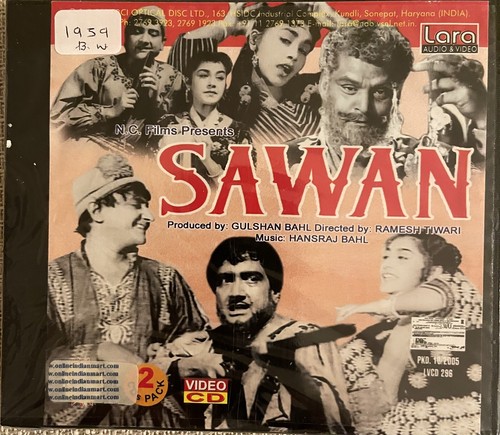 Bollywood Hindi Movie VCD Sawan 1959 B.W Ameeta and Bharat Bhushan ...
