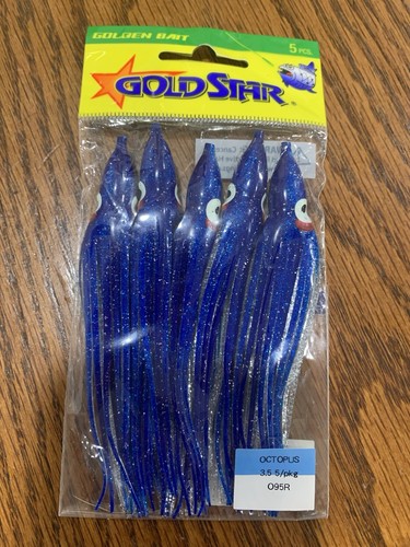 Hollywood Blue And Silver Salmon Hoochies Goldstar Yamashita Squid O95r ...