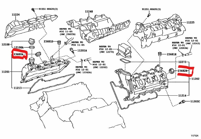 2368251010 Genuine Toyota GASKET, NOZZLE HOLDER, RH/LH 23682-51010 OE ...