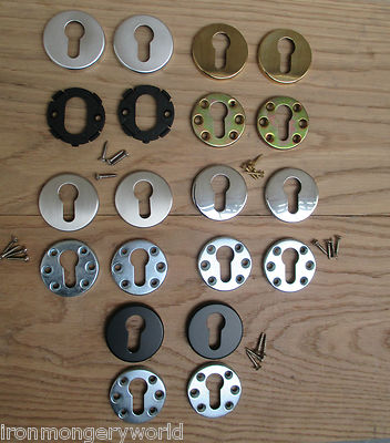 Pair of DOOR KEYHOLE ESCUTCHEON KEY HOLE COVER ESCUTCHEON CONCEALED ...