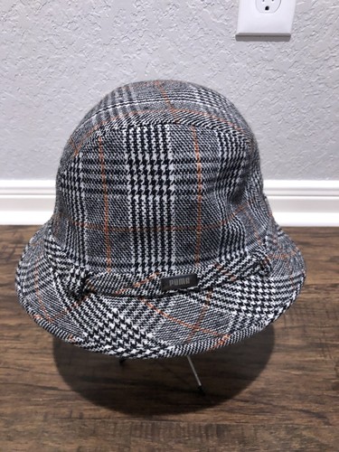 vintage wool Blend PUMA Plaid Fedora Hat Mens Size X Large FEDORA STYLE ...