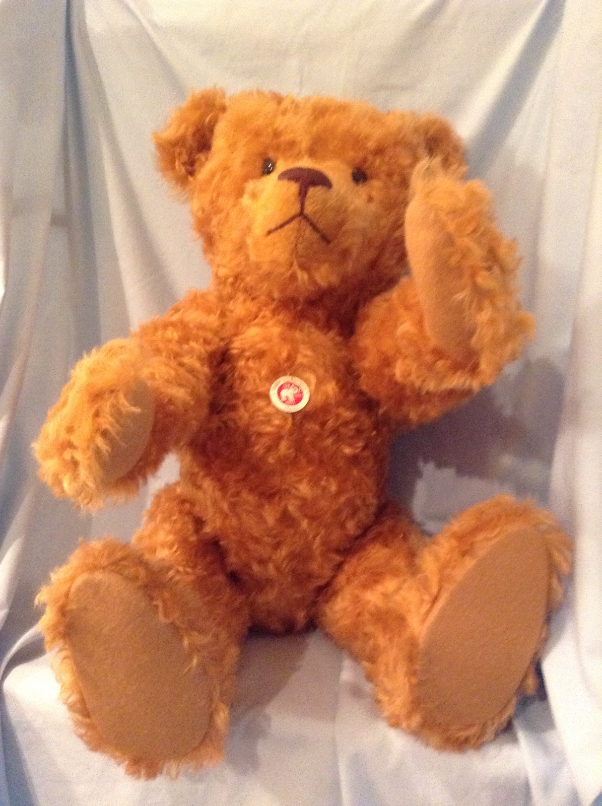 Steiff Teddy Bear Red/Brown 23" 135/2006 Mohair Growler 037054 Germany ...