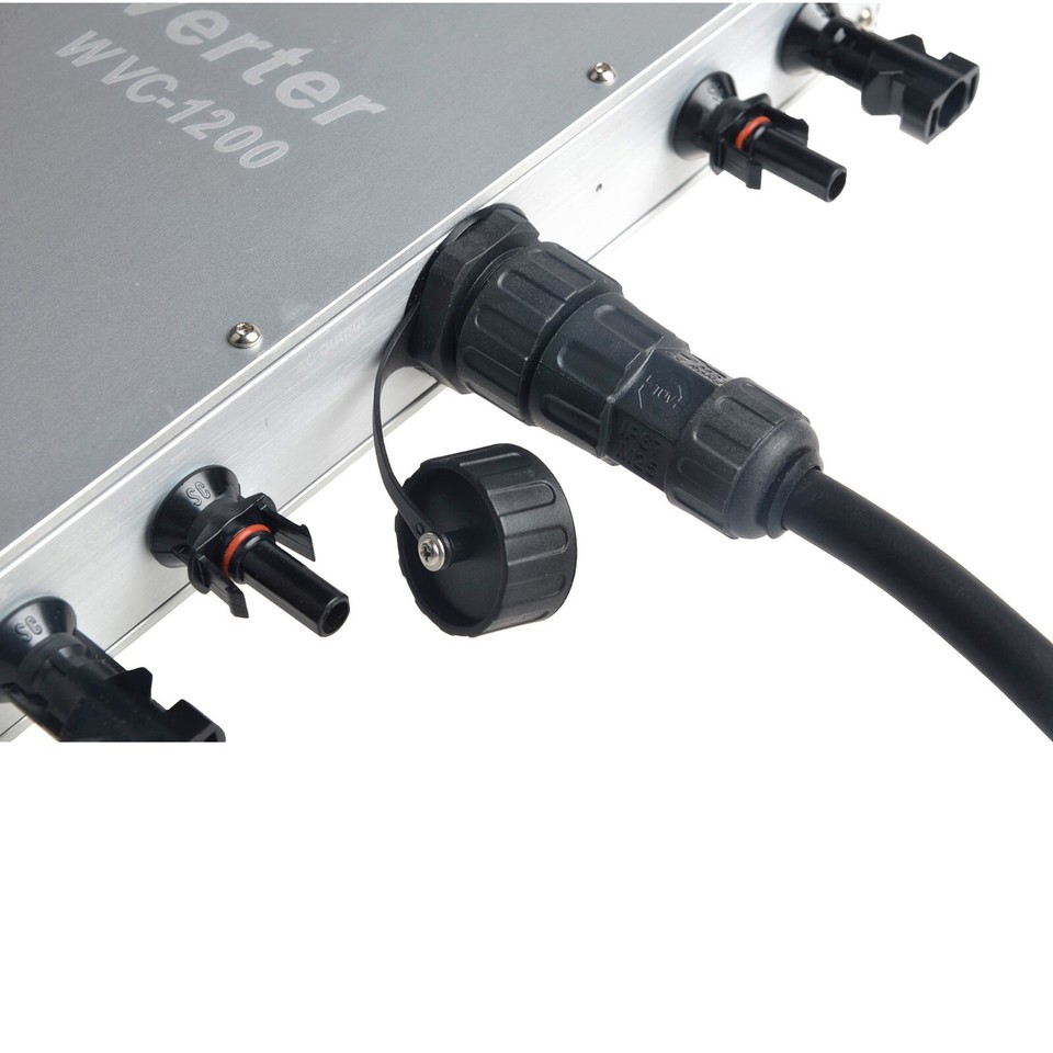 AC Cable Solar Inverter M25 Waterproof Grid Tie Inverter US/EU Plug 1.5 ...