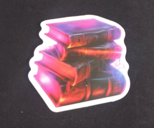 Stack Of Spell Books Purple Black Magic Sticker 2" | eBay