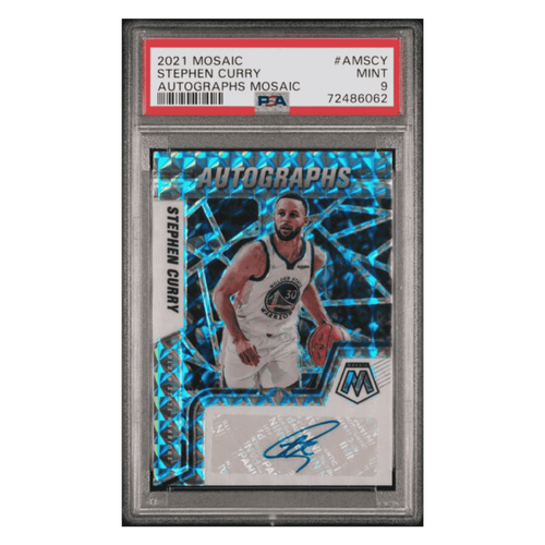 Steph Curry PSA 9 2021 Panini Mosaic Autographs Card #AMSCY | eBay
