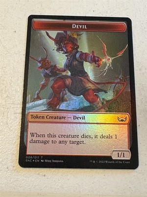 mtg foil token Citizen // Devil, 012//008, Streets of New Capenna ...