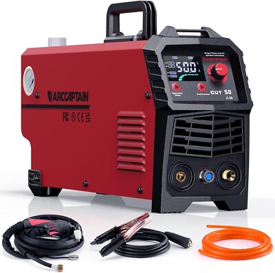 Plasma Cutter, [Large LED Display] 50Amps Cutter Machine with 110/220V ...