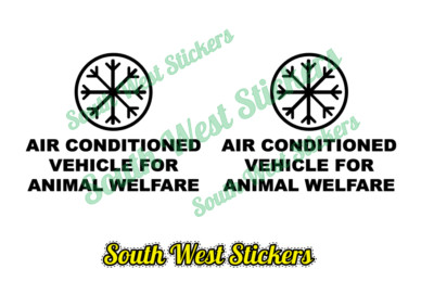 Air-Conditioned for animal welfare Stickers K9 Unit Dog Patrol Security ...
