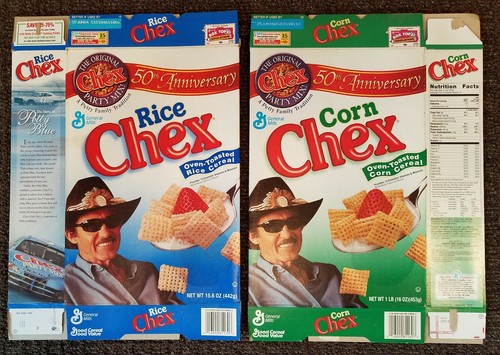 Richard Petty # 43 NASCAR CAR Chex Racing Empty Cereal Box Vintage ...