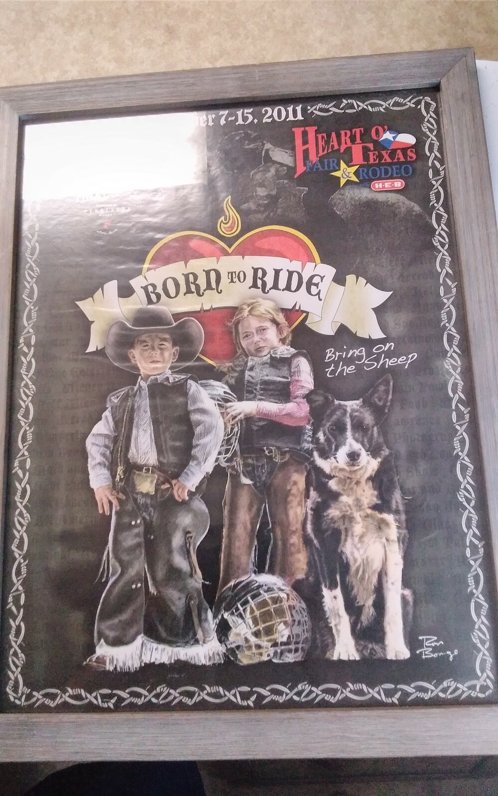 Rare Heart Of Texas Fair & Rodeo Promo Poster October 2011 Pendleton ...