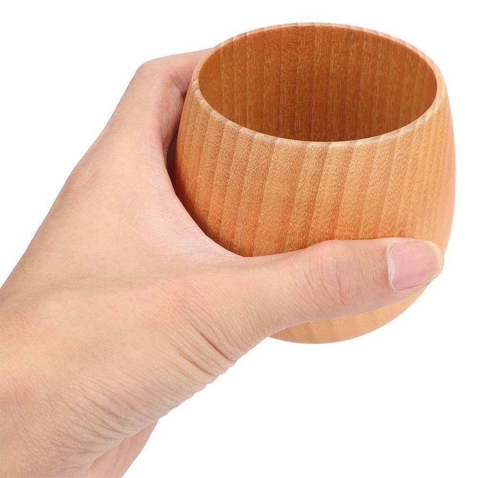 Wooden Handcraft Cup Milk Drinking Mug Wood Coffee Tea Beer Juice Milk ...