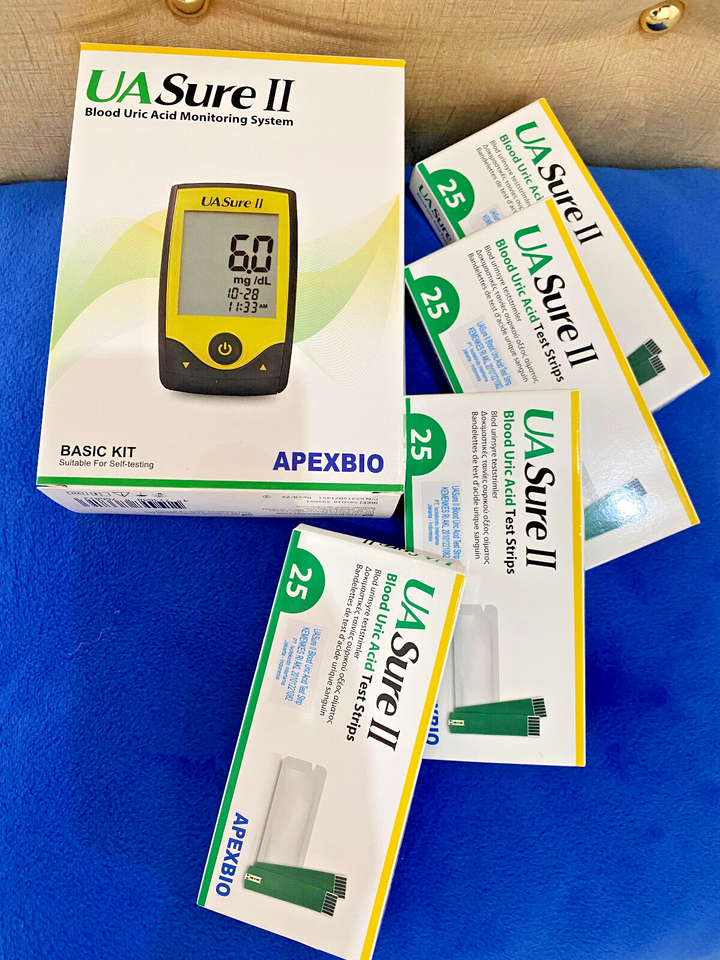 UASure II Uric Acid Meter Test Kit Uric Acid Gout (Tool and 25 ...