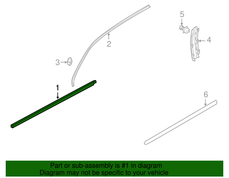 Genuine Volkswagen Belt Weather-Strip 561-837-476-C | eBay