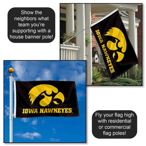 University of Iowa Hawkeyes Flag Black Large 3x5 | eBay