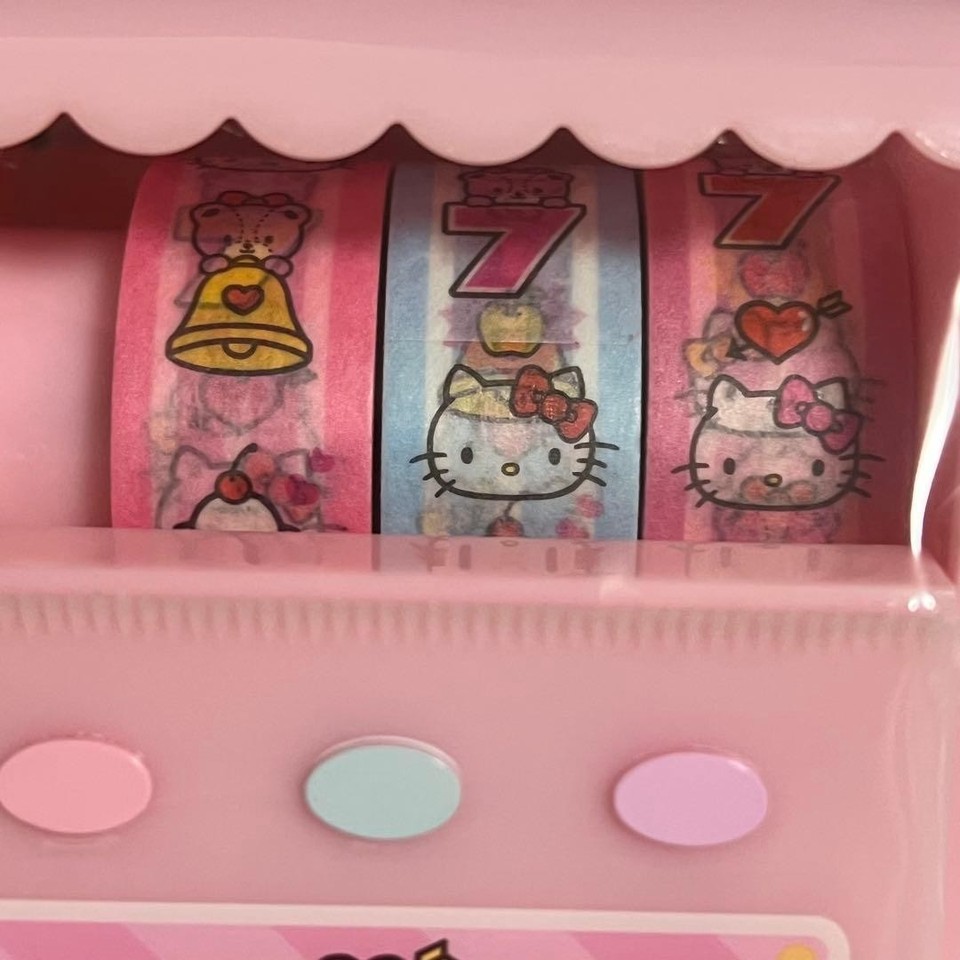 HELLO KITTY Slot Machine Masking Tape - Pink Slot Machine with 3 Tape ...