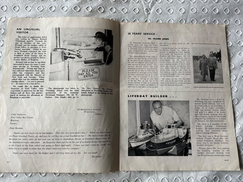 Southdown Chronicle x 2 - December 1971 & Autumn 1972 - Bus - Booklet ...