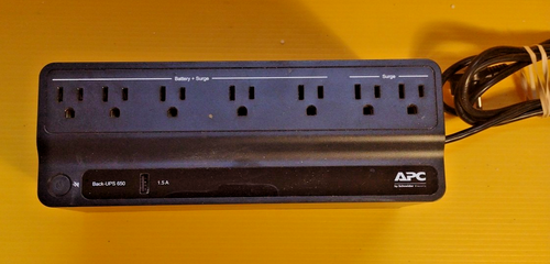APC Back-UPS 650 7 Outlet + USB Charging Port Battery Backup Model ...