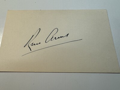 Russell Arms Actor Autograph Signature Signed Card | eBay