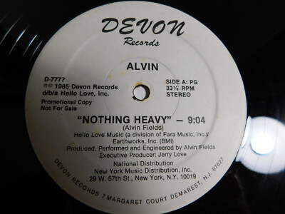 Alvin Fields– Nothing Heavy 1985 12" Single PROMO D-7777 | eBay