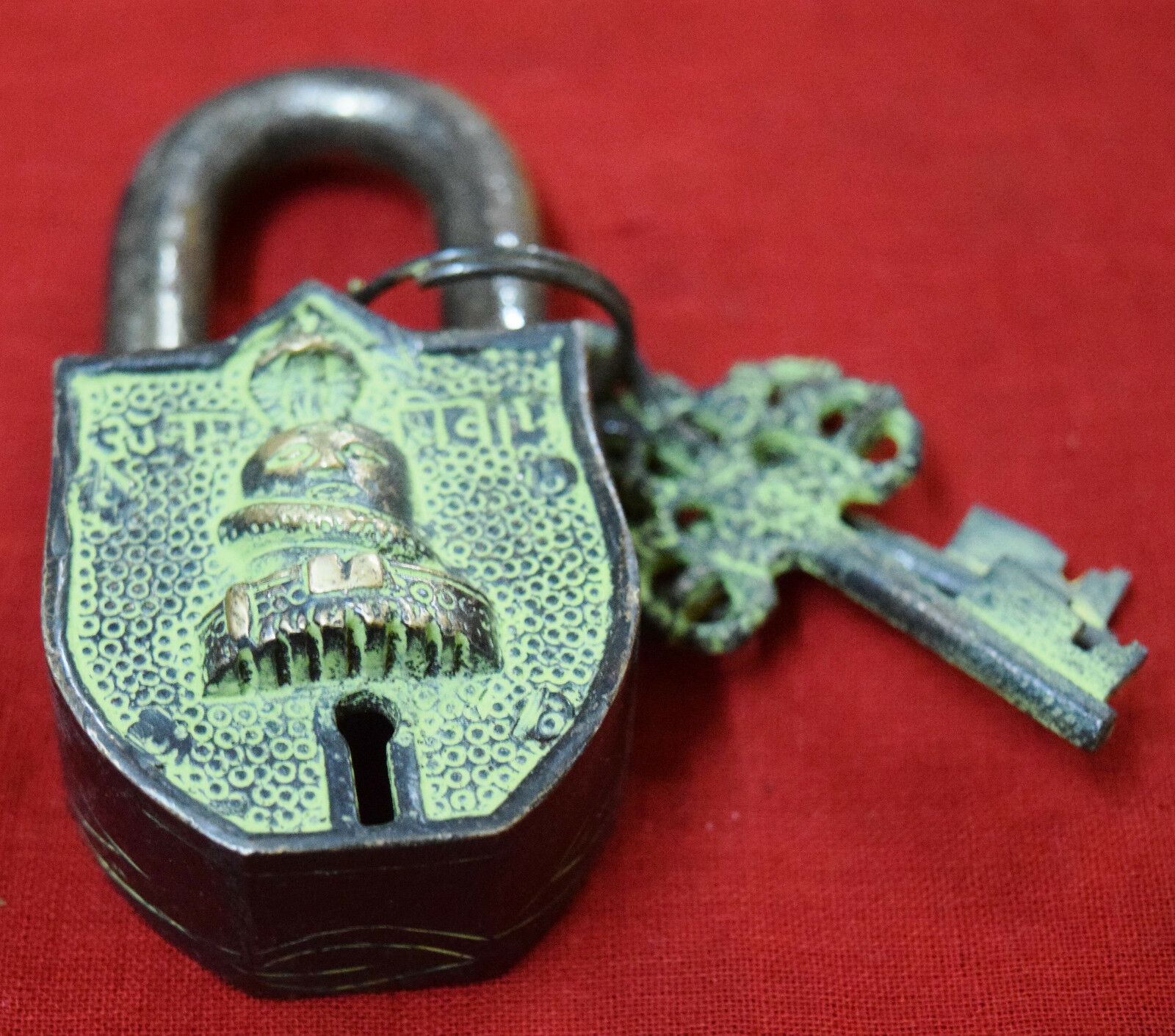 Lord Shiva Shivling Figure Lock Brass Vintage Look Safety Door Lock ...