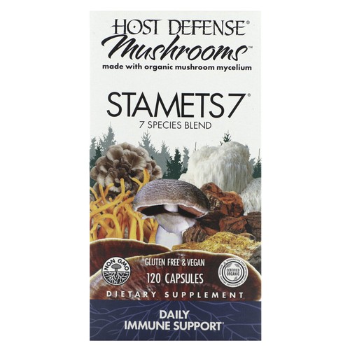 Host Defense Mushrooms Stamets 7 120 Caps Immune Support Exp.7/27 Free ...