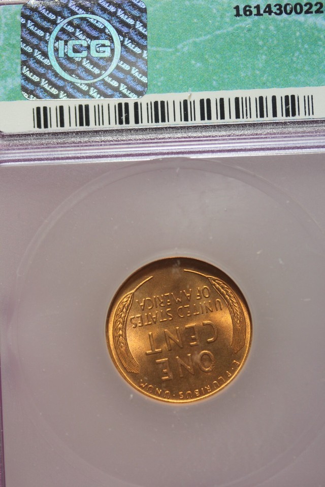 1945 S- ICG MS65RD LINCOLN WHEAT CENT #B45945 | eBay